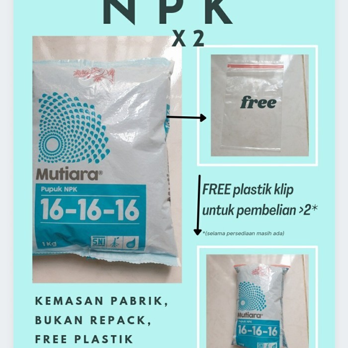 Jual Pupuk NPK Meroke Mutiara 16-16-16 1kg, Biru, Meroke, Kemasan pabrik | Shopee Indonesia