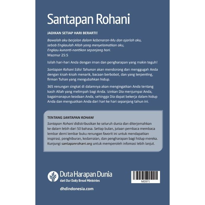 Jual Buku Renungan Rohani Kristen : Santapan Rohani Tahunan Edisi Vol 19 WS04 | Shopee Indonesia