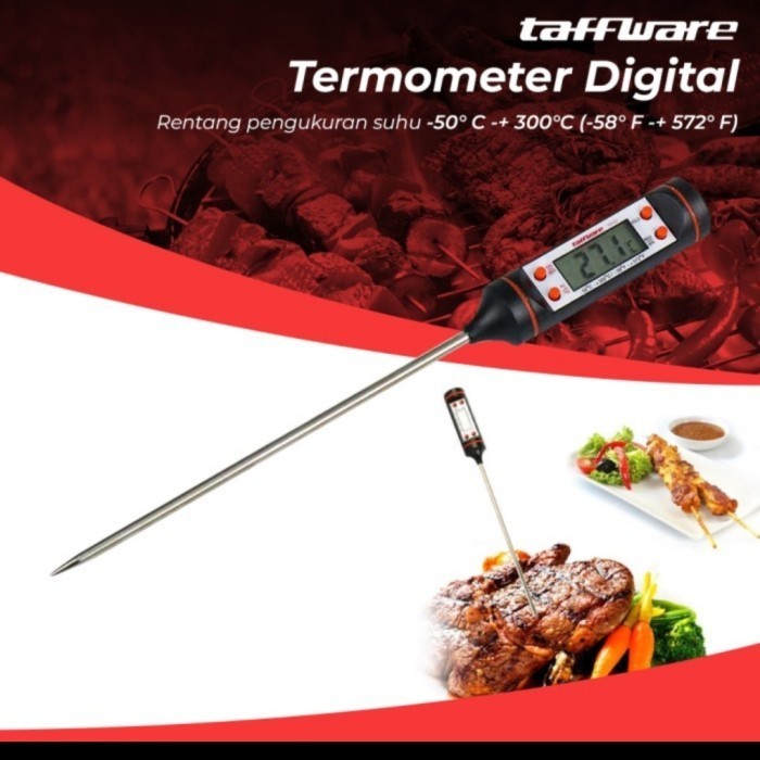 Jual Termometer Makanan Instan Digital Alat Pengukur Suhu Daging Kue ...