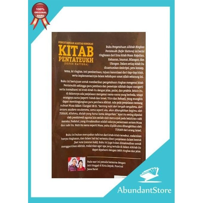 Jual Buku Pengetahuan Alkitab Ringkas Kitab Pentateukh - F. Thomas ...