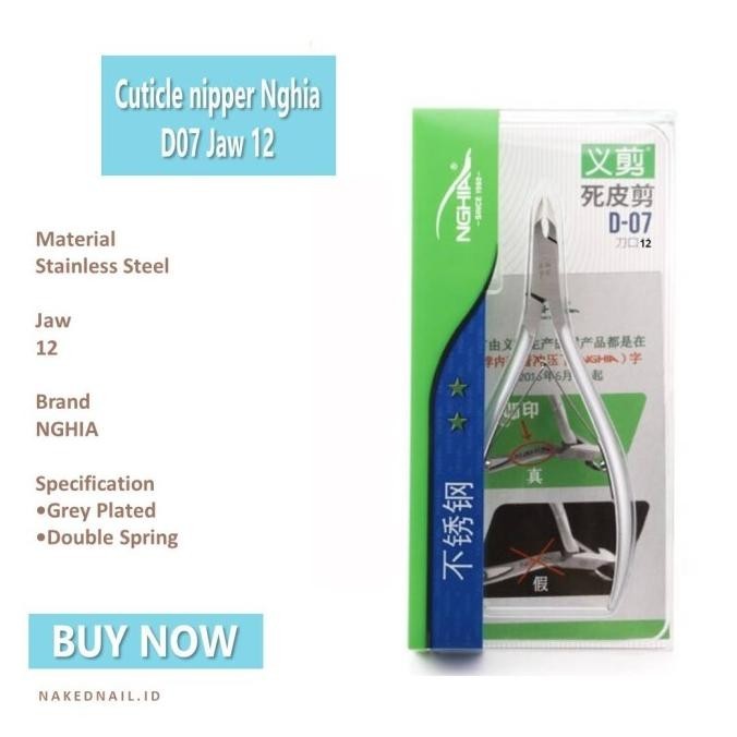 Jual NGHIA D07 jaw 12 Cuticle nipper nghia tang kuku tang kutikel original | Shopee Indonesia