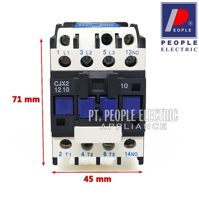 Jual Contactor Kontaktor Cjx2-1210 People 24V, 36V, 48V, 110V, 220V, 380V | Shopee Indonesia