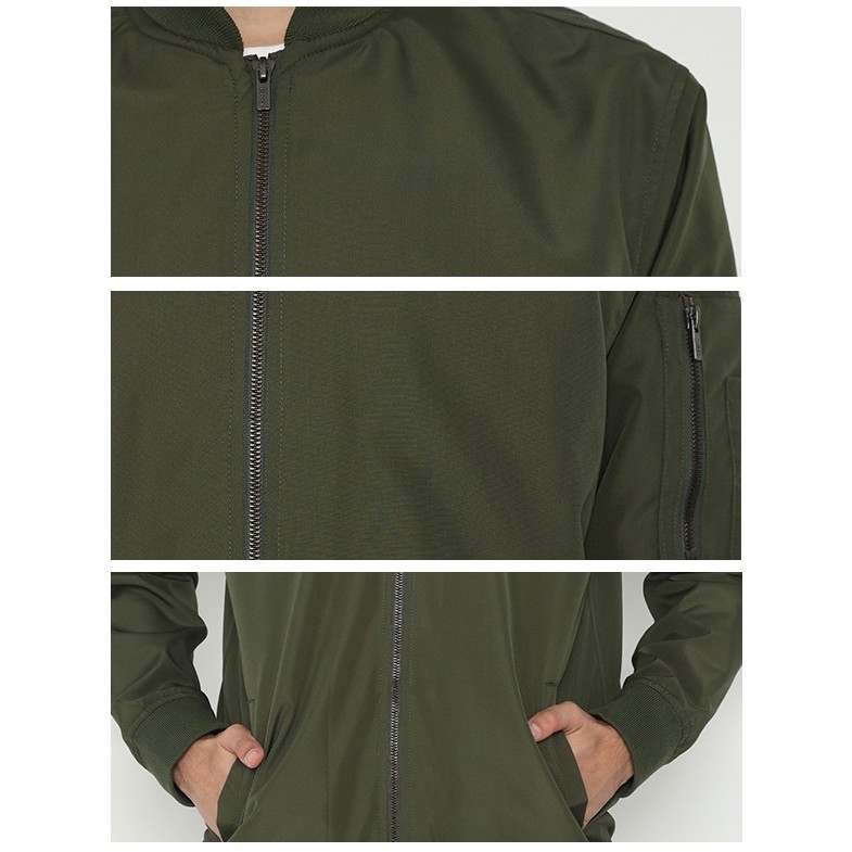 Jual Outerwear Unisex Erigo Bomber Grenna Taslan Navy | Shopee Indonesia