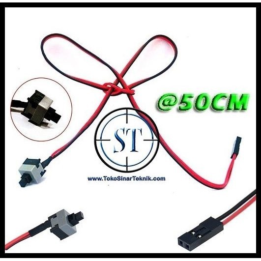 Jual TERBARU KABEL FRONT PANEL SWITCH POWER RESET 1 TOMBOL BUTTON PC ...