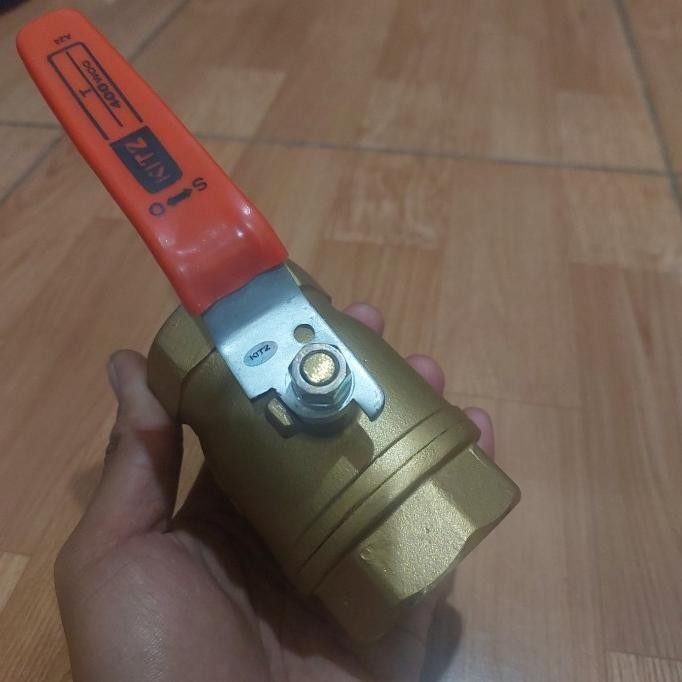 Jual Ball Valve Kitz Kuningan 1 1/2 inch 100% (bekas) | Shopee Indonesia