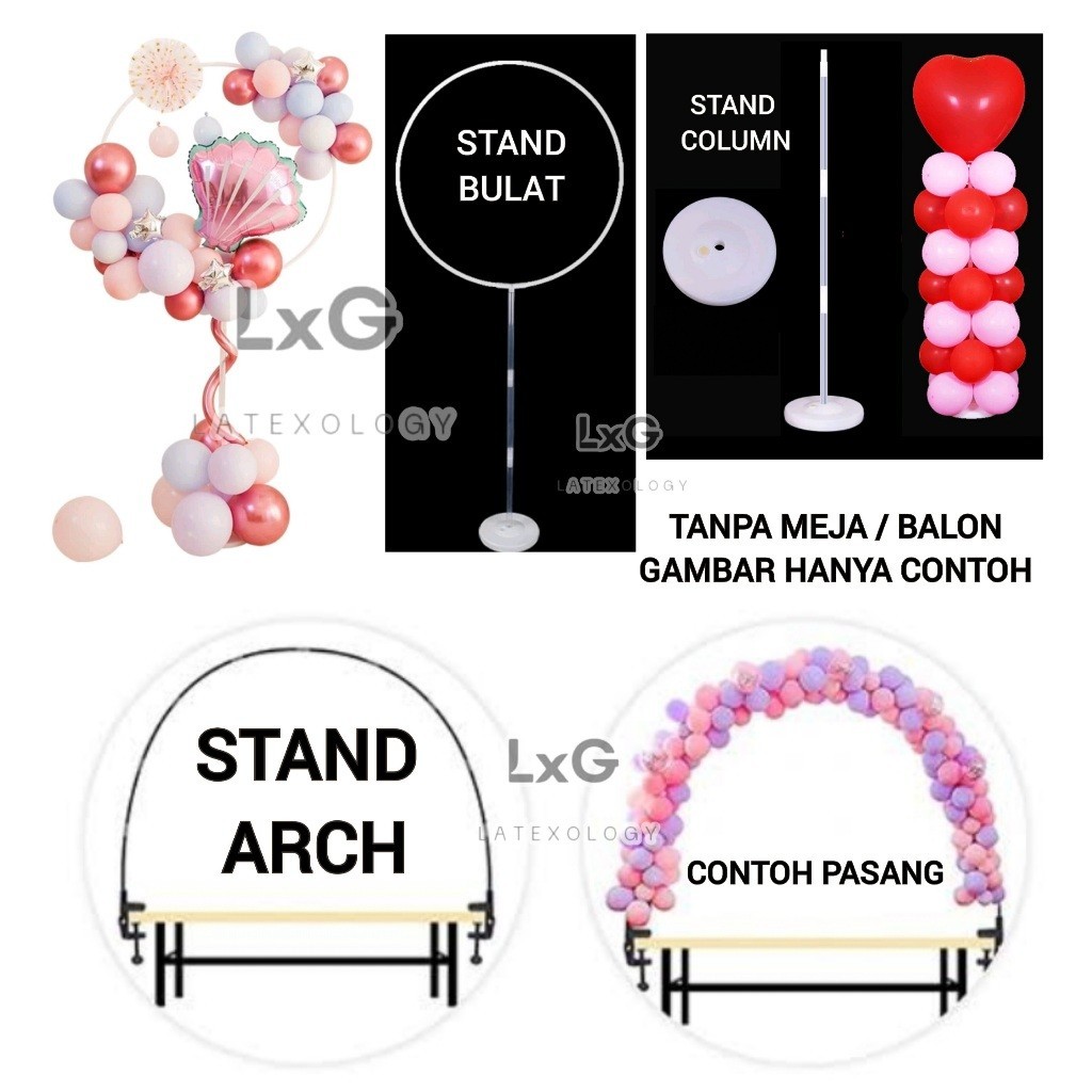 Jual Stand Balon: Lingkaran Bulat, Setengah Lingkaran, dan Pilar ...