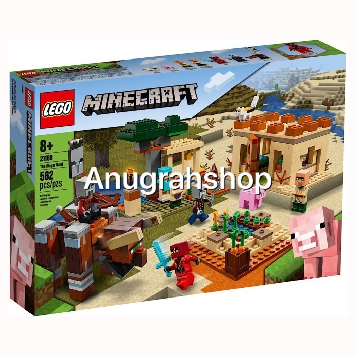 Jual LEGO 21160 MINECRAFT The Ilager Raid - Blocktopia | Shopee Indonesia