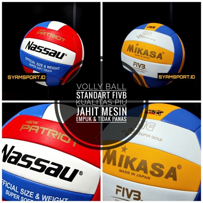 Jual Bola Voly Premium // Bola Voli Piu Grade Ori standar FIVB jahit ...