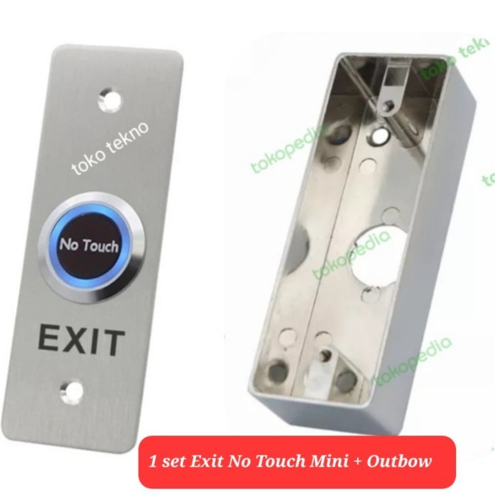 Jual Metal Exit Button With Ir Sensor Exit Button Metal No Touch Kecil ...
