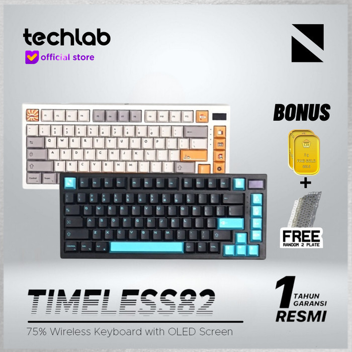 Jual Ready Noir Timeless82 / Timeless 82 Wireless Mechanical OLED ...