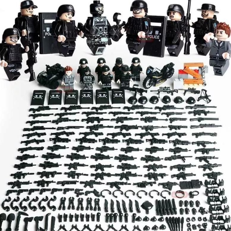 Jual MAINAN POLISI LENGKAP + SENJATA ACTION FIGURE POLICE SWAT ARMY ...