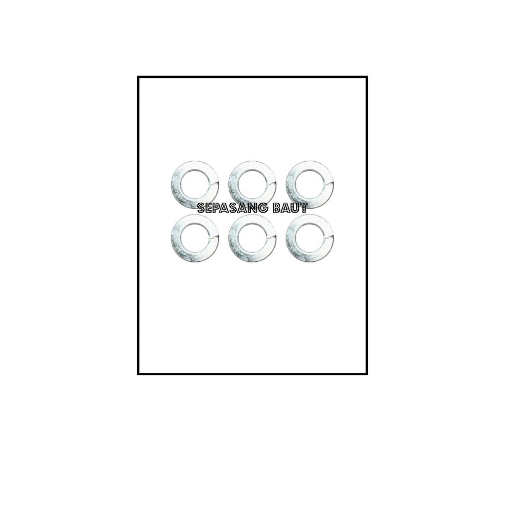 Jual M8 Ring Per Besi Putih Galvanis 8mm Spring Washer Isi 10 pcs ...