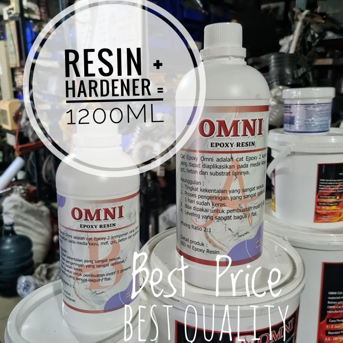 Jual Omni Epoxy Resin Plus Hardener 1,2kg | Shopee Indonesia