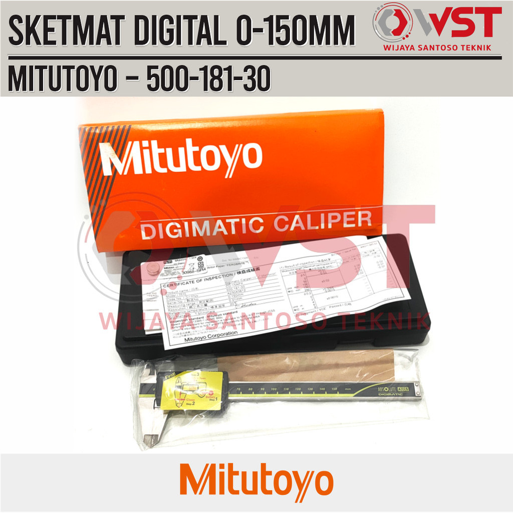Jual Sketmat Digital 0-150mm Mitutoyo 500-181-30 / Vernier Caliper | Shopee Indonesia