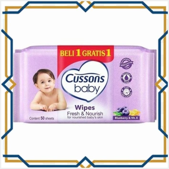 Jual [GDS] CUSSONS BABY WIPES FRESH & NOURISH 50 SHEETS | Shopee Indonesia