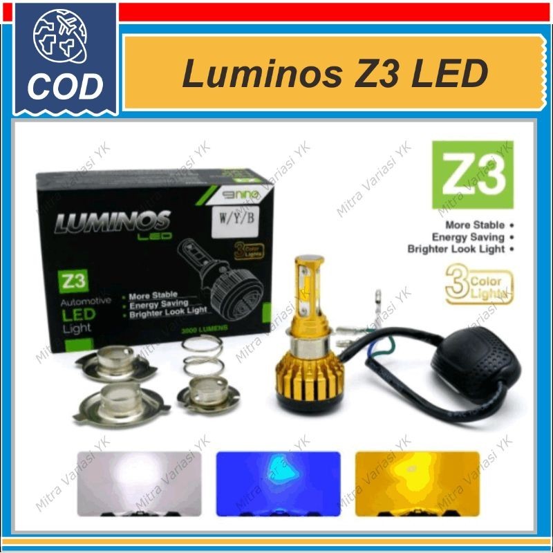 Jual LAMPU MOTOR LED LUMINOS Z3 Z2 PUTIH KUNING BIRU VIXION CBR MEGAPRO ...