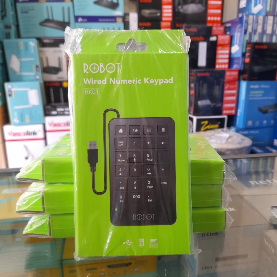 Jual KEYBOARD NUMERIK USB ROBOT RK01 / wired numeric keypad robot rk01 ...