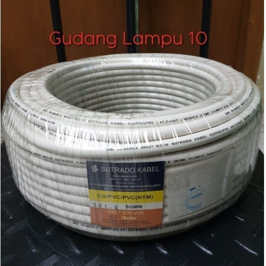 Jual Banyak Dicari Kabel Listrik Nym 3X1,5 Sutrado Sni Spln Setara ...