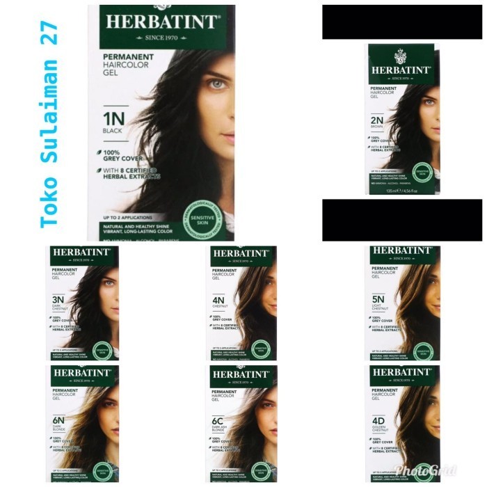 Jual HERBATINT PERMANENT HAIRCOLOR GEL CAT PEWARNA RAMBUT ISI 135 ML ...