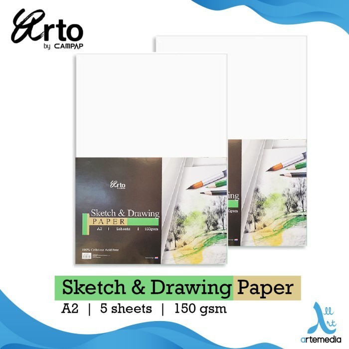 Jual Kertas Gambar Arto A2 Sketch and Drawing Paper Pack | Shopee Indonesia