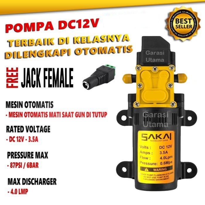 Jual Unik Sakai Pompa Air Dc 12V - Cuci Steam Motor Ac Jet Wash Cleaner ...