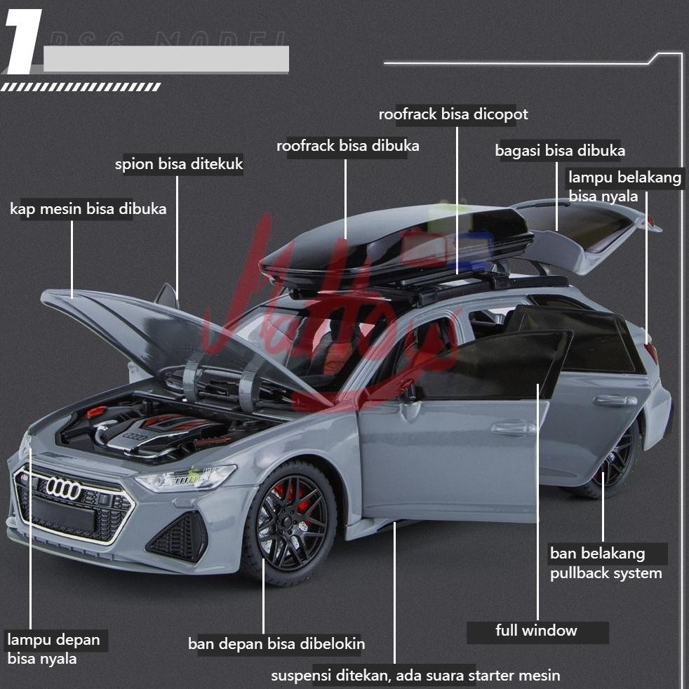 Jual ORIGINAL Diecast Chezhi Audi RS6 Avant skala 1:24 (Audi Sedan RS6 ...