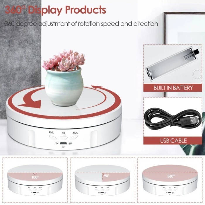 Jual stand rotating display alas putar fotografi produk meja putar ...