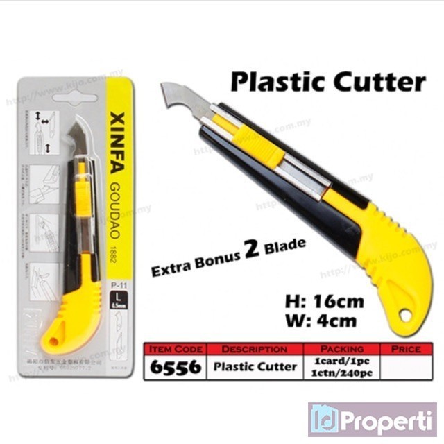 Jual Xinfa Pisau Cutter 4x16cm Potong Akrilik Plastik Mika Body Besi ...