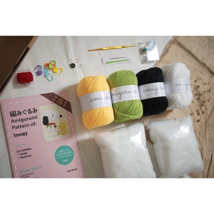 Jual Ais Diy Kits Amigurumi Snoopy & Woodstock Crochet Doll Boneka ...