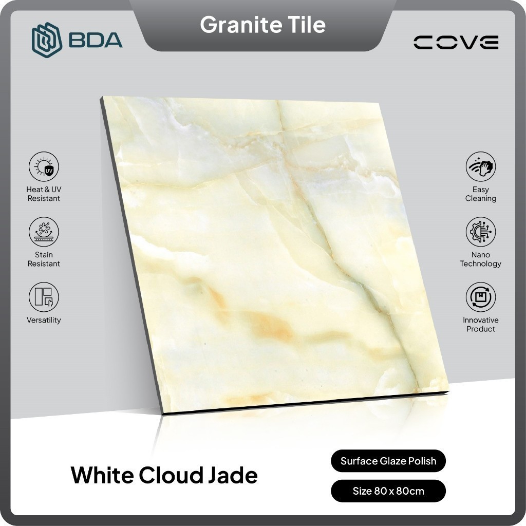 Jual BDA Granite Tile Granit 80x80 Keramik Lantai Keramik Dinding White ...