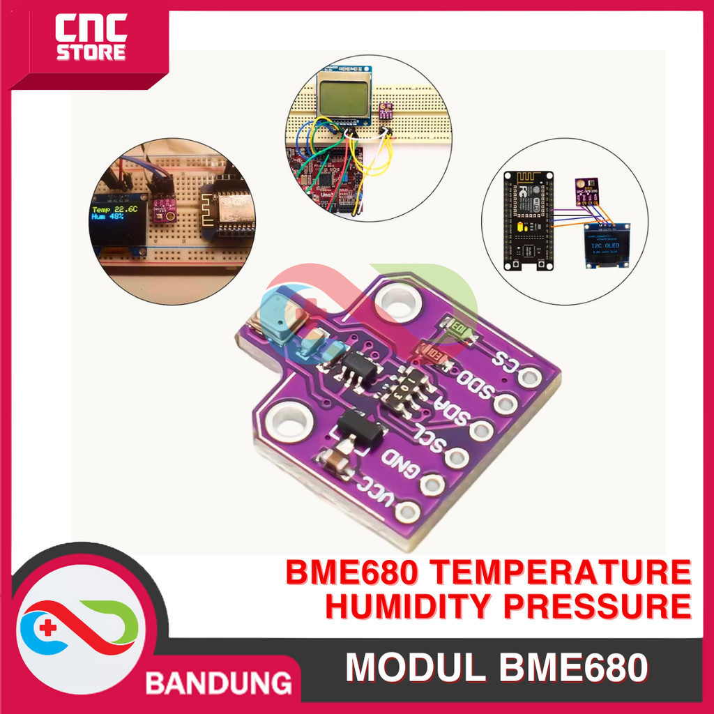Jual MODUL BME680 TEMPERATURE HUMIDITY PRESSURE & AIR QUALITY GAS ...