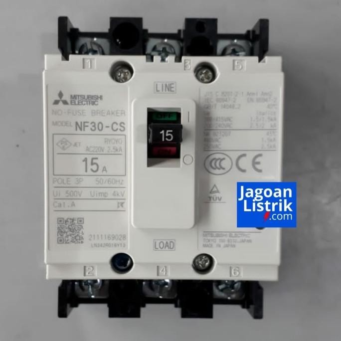 Jual TERMURAH - NFB / No Fuse Breaker MITSUBISHI NF30CS 3P 15A NF30-CS 3 Pole 15Ampere | Shopee ...
