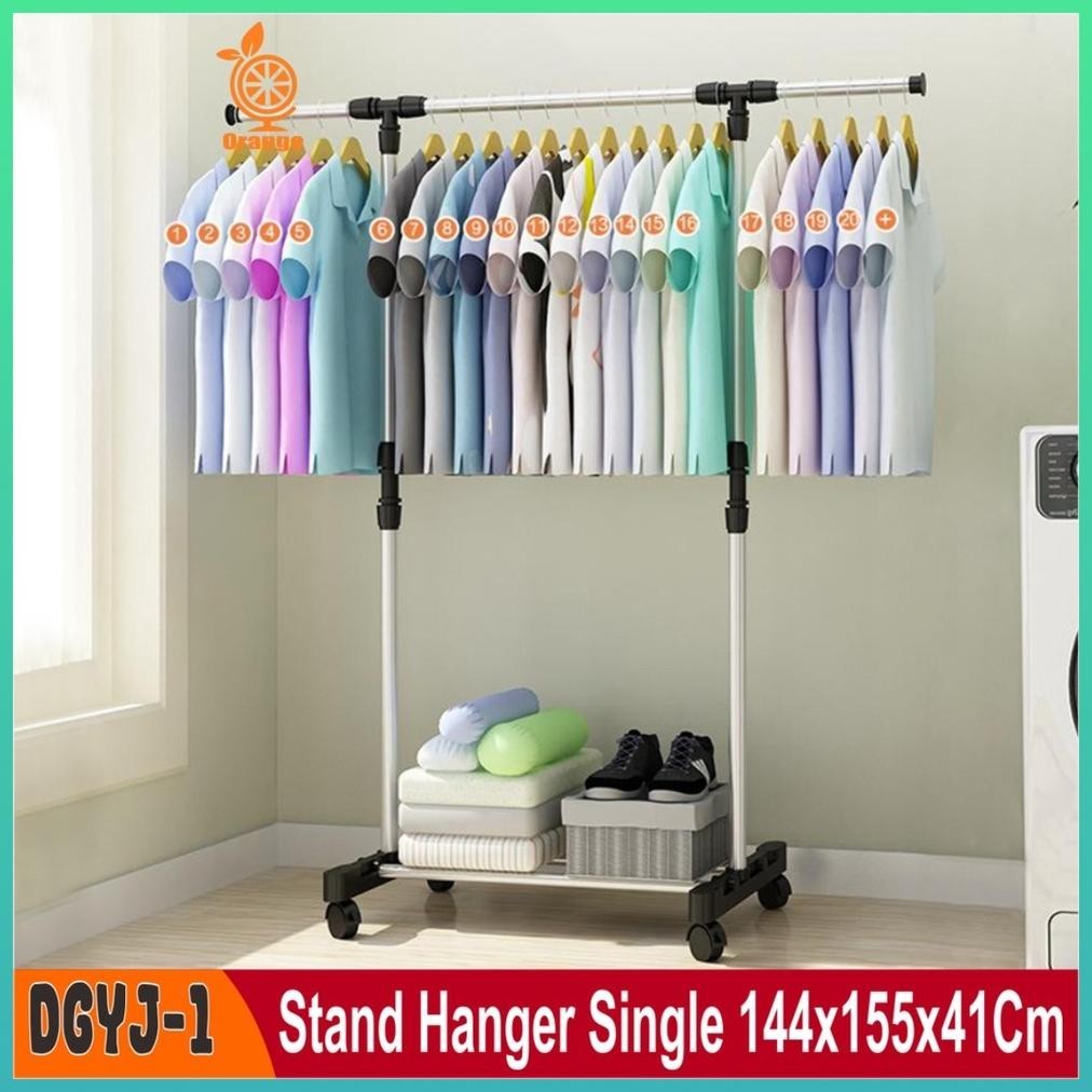 Jual Stand Hanger Baju Single Triangle Gantungan Berdiri Rak Serbaguna ...