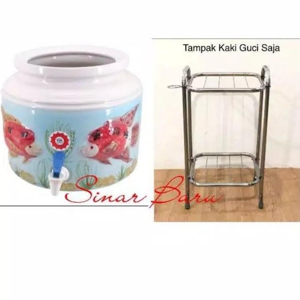 Jual [Ready] Guci Air Galon/Guci Keramik Galon & Kaki Guci Stainless ...