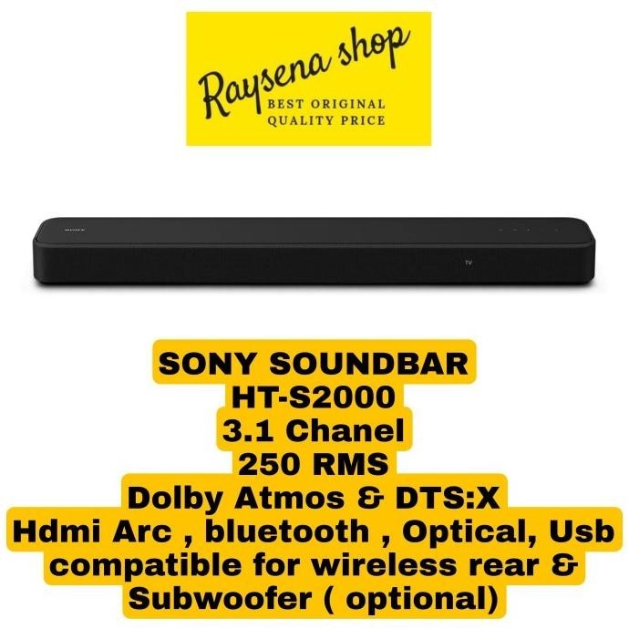 Jual Jual! Sony Ht-S2000 / Hts2000 3.1 Chanel Single Soundbar Atmos ...