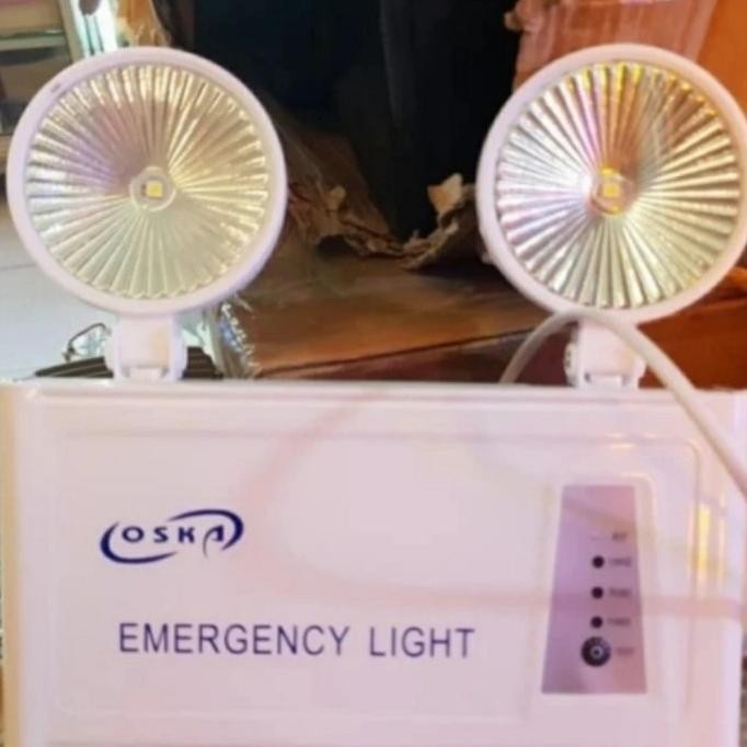 Jual lampu emergency led mata kucing 2 mata lampu darurat 2x3w 3 watt ...