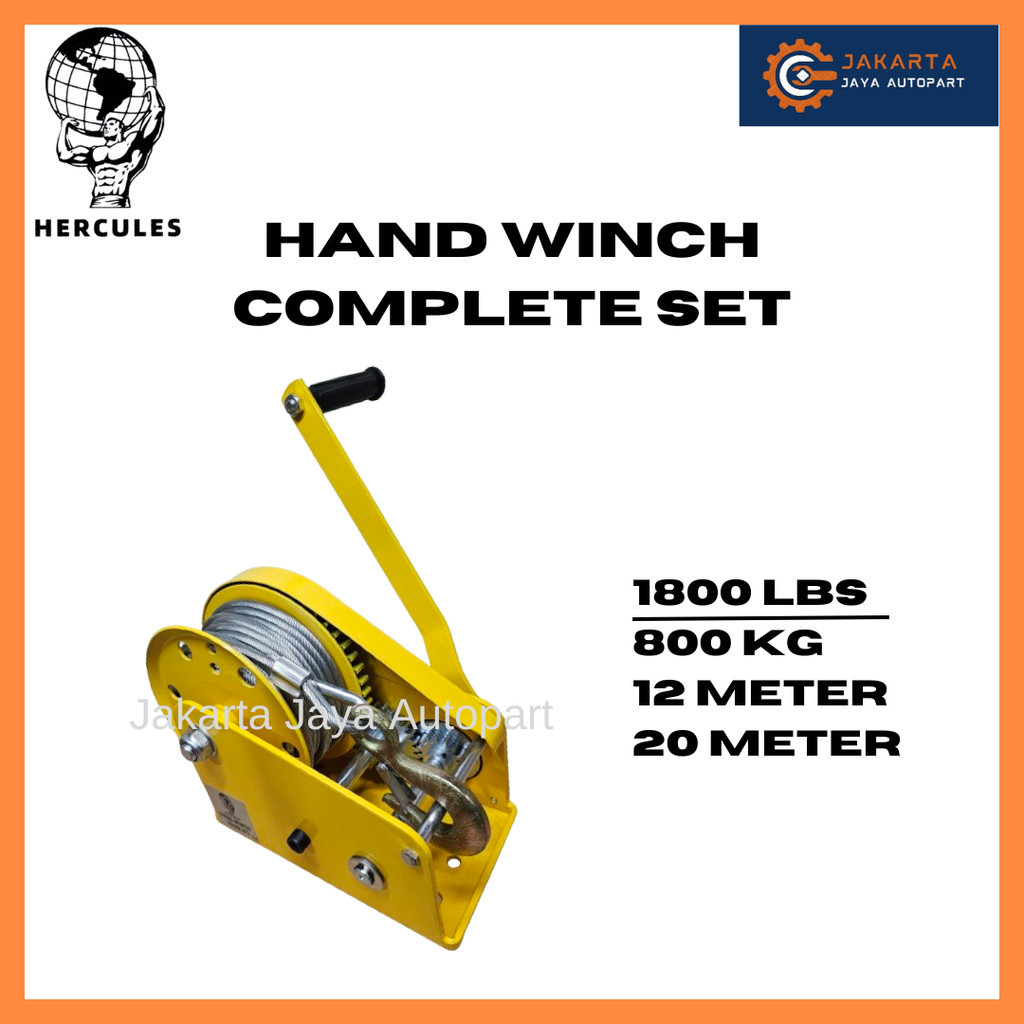 Jual Brake Hand Winch / Katrol Manual 1800lbs 800Kg Hercules | Shopee ...