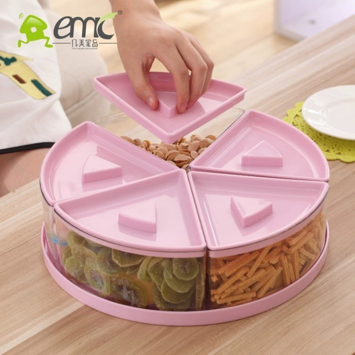 Jual Snack Box 5 Sekat Tempat Kue Kering Snack Lebaran Toples Box Kue ...
