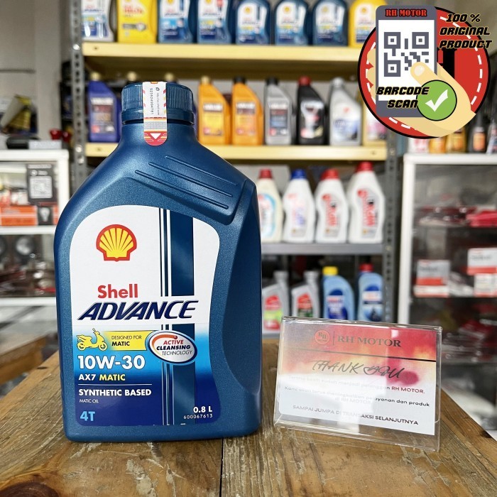 Jual Oli Motor Shell Advance Ax7 Scooter Matic (10W-30) (0.8L) | Shopee ...