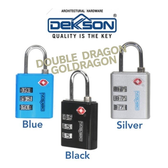 Jual GEMBOK KOPER DEKKSON TSA 3533 SQ (PADLOCK LUGGAGE DKS TSA-3533-SQ ...
