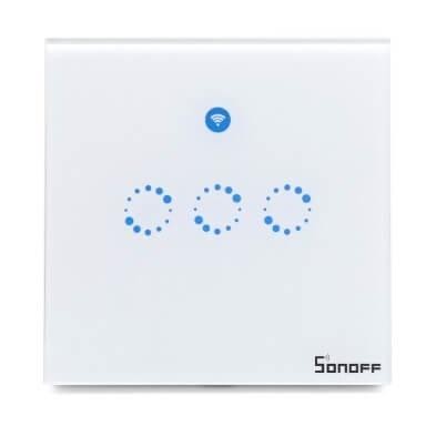 Jual SONOFF T1 UK 3 Gang AC 90V-250V 600W WIFI | Shopee Indonesia