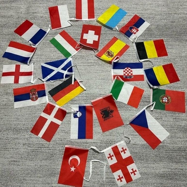 Jual Bendera Euro 2024 Piala Eropa Dekorasi Restoran Cafe Hotel ...