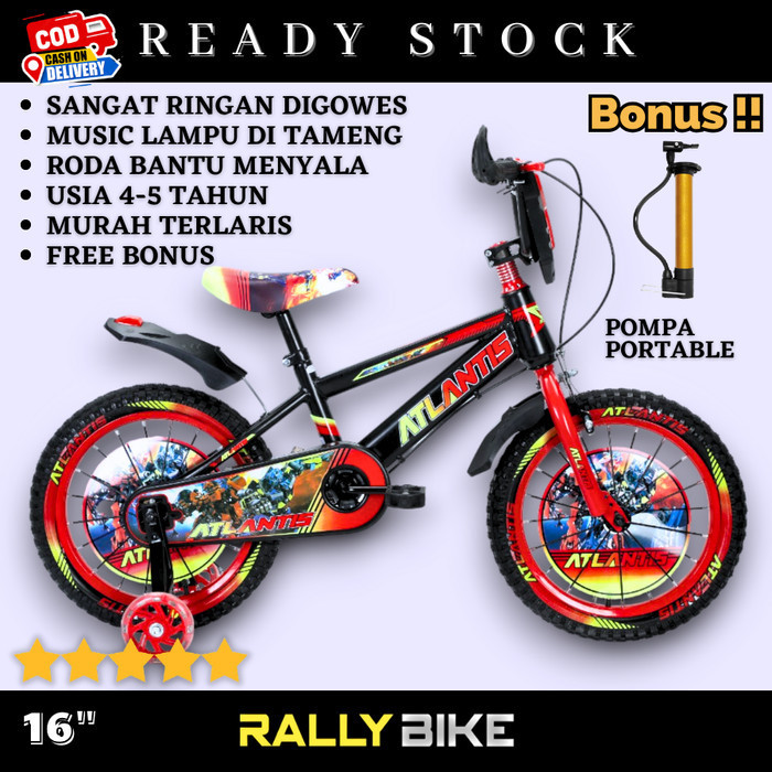 Jual Sepeda Anak Ukuran 16 Inci Usia 4 Sampai 5 Tahun Laki Laki Murah ...