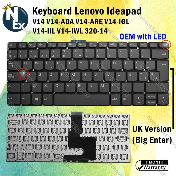 Jual Ready Keyboard for Ideapad V14 V14-ADA V14-ARE V14-IGL V14-IIL V14 ...