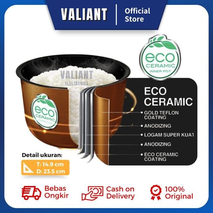 Jual Panci Magic Com Yongma Non Wing / Inner Pot Eco Ceramic 2 Liter ...