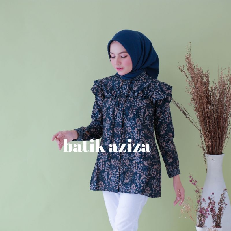 Jual Batik Wanita // Batik Wanita Atasan Batik Busui Kancing Depan ...