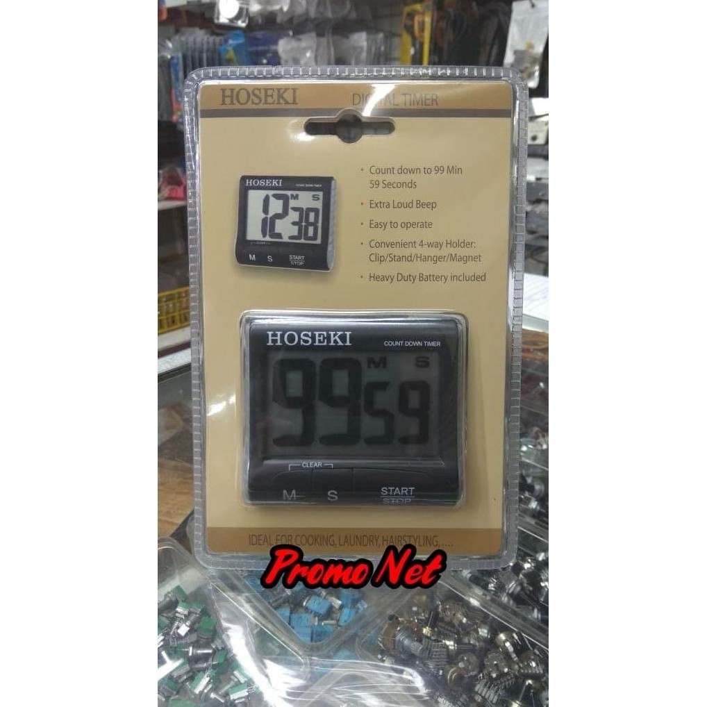 Jual [Baru] Timer Digital Hoseki H-2206 (Count Down Timer) - Black ...