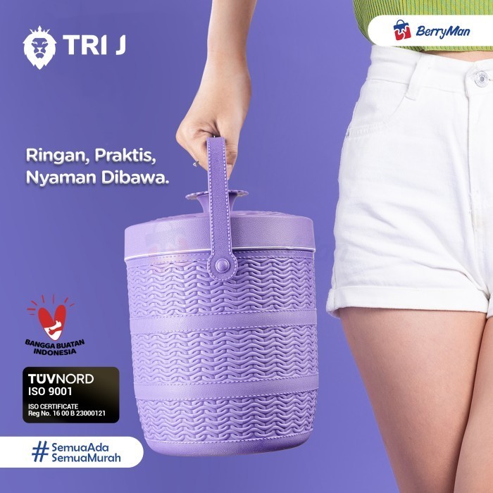 Jual Termos Nasi & Es Tri J 6.5L Motif Rotan - Mini Rice & Ice Bucket ...