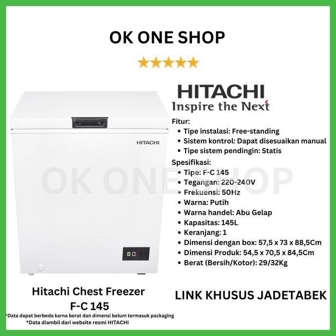 Jual [Ready] Hitachi Chest Freezer F-C 145Gd1 | F-C145Gd1 (145L ...