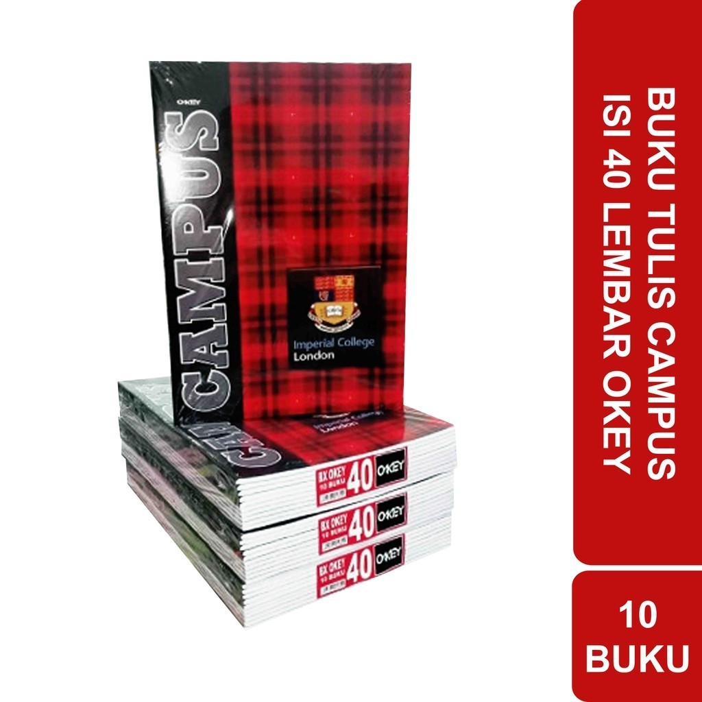 Jual BUKU TULIS PANJANG BOXY CAMPUS OKEY 40 LEMBAR | ISI 10 PCS ...